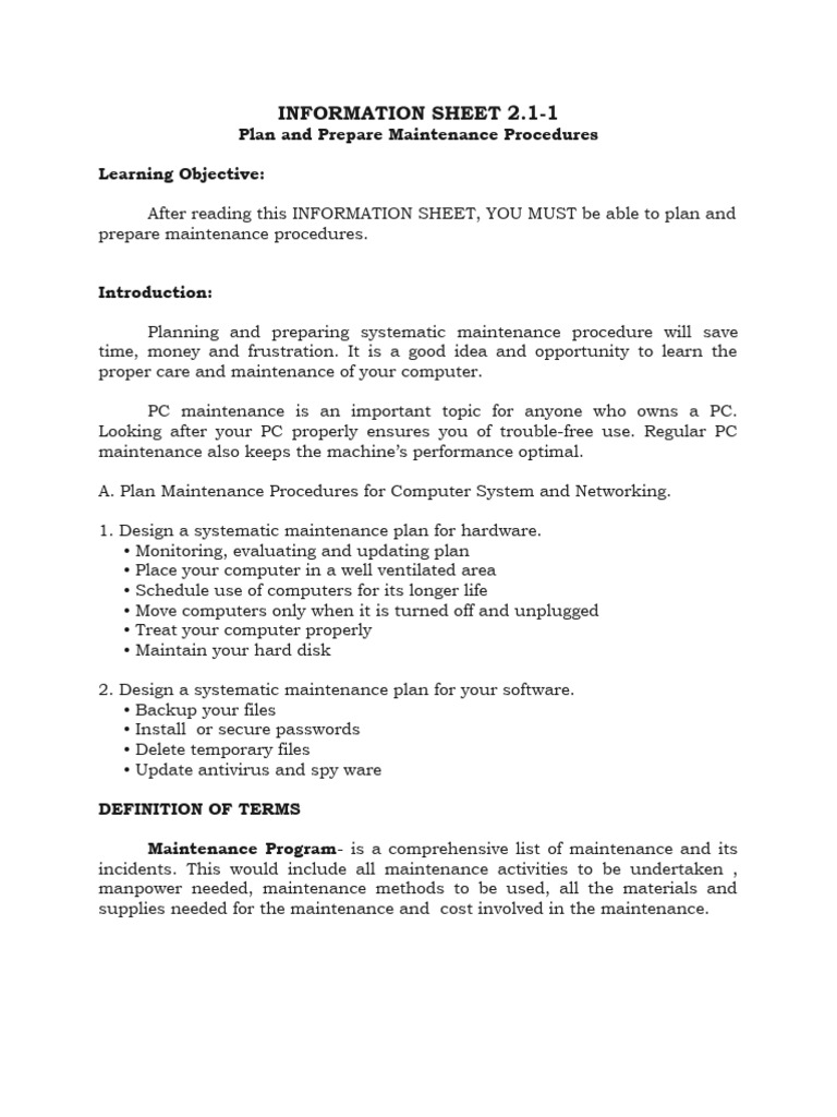 INFO_SHEET 2.1-1 | PDF | Quality Management | Business