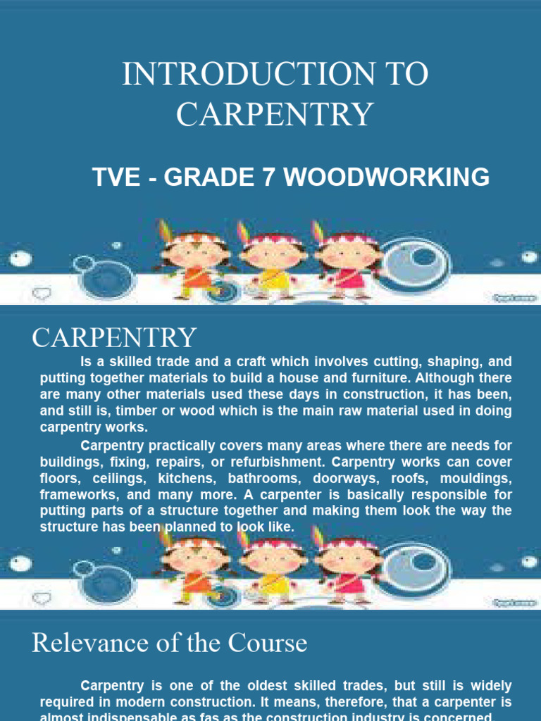 Lesson 1 Introduction To Carpentry | PDF | Carpentry | Framing ...