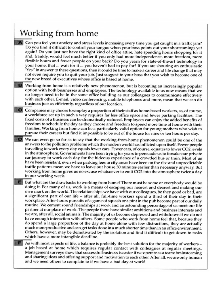 Article Working From Home | PDF
