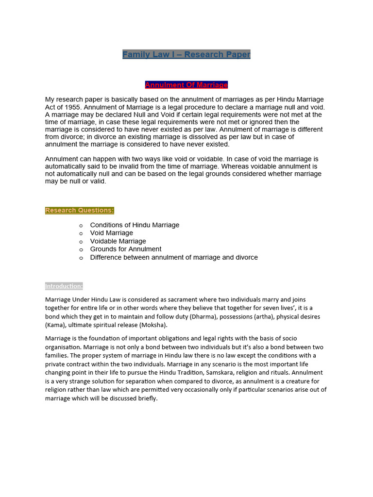 Annulment of Marriage | PDF | Annulment | Marriage