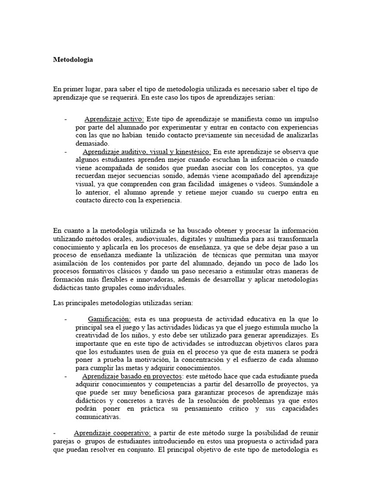 Metodologías Activas en Educación | PDF | Aprendizaje | Enseñando