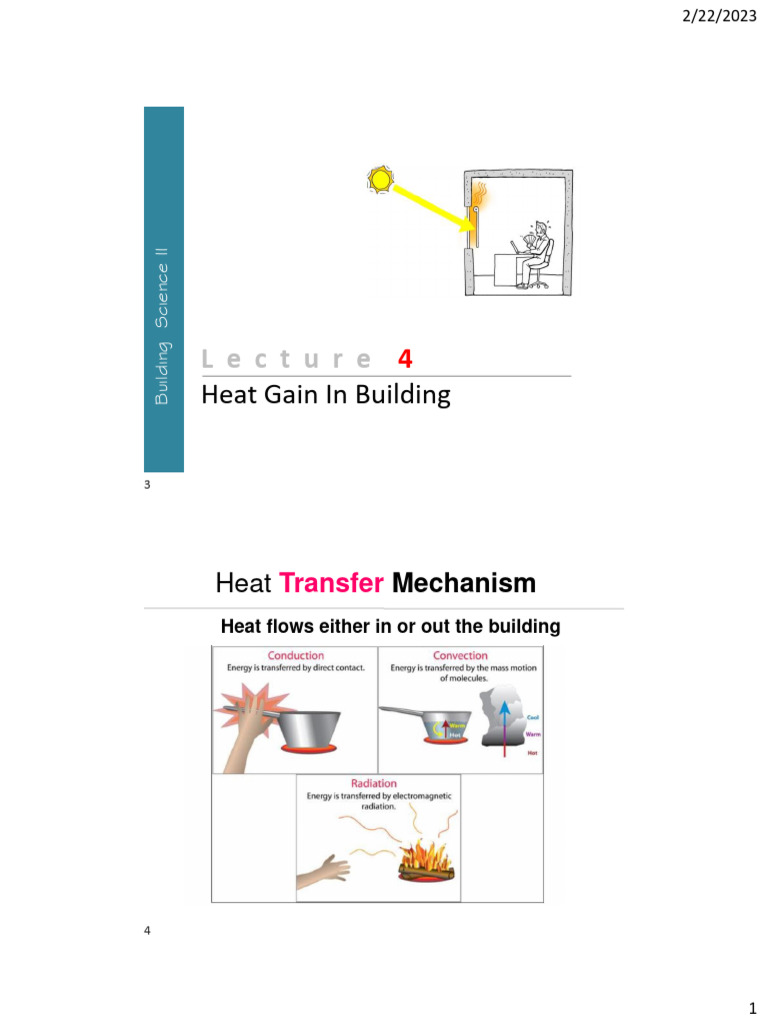 Understanding Heat Gain in Buildings | PDF | Heat Transfer | Thermal ...