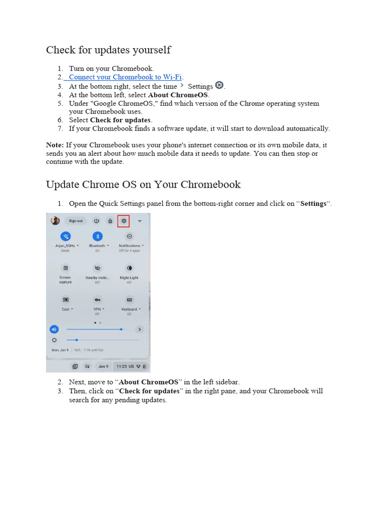 SOP-Update Chrome OS | PDF