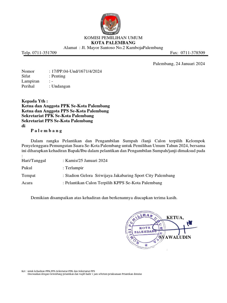 UNDANGAN PPK PPS SEKRETARIAT PPK DAN SEKRETARIAT PPS (SDH TTD CAP) | PDF