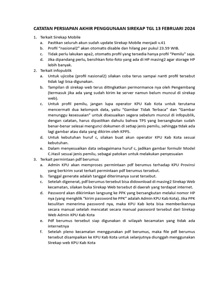 Panduan Akhir Penggunaan Sirekap | PDF | Komputer