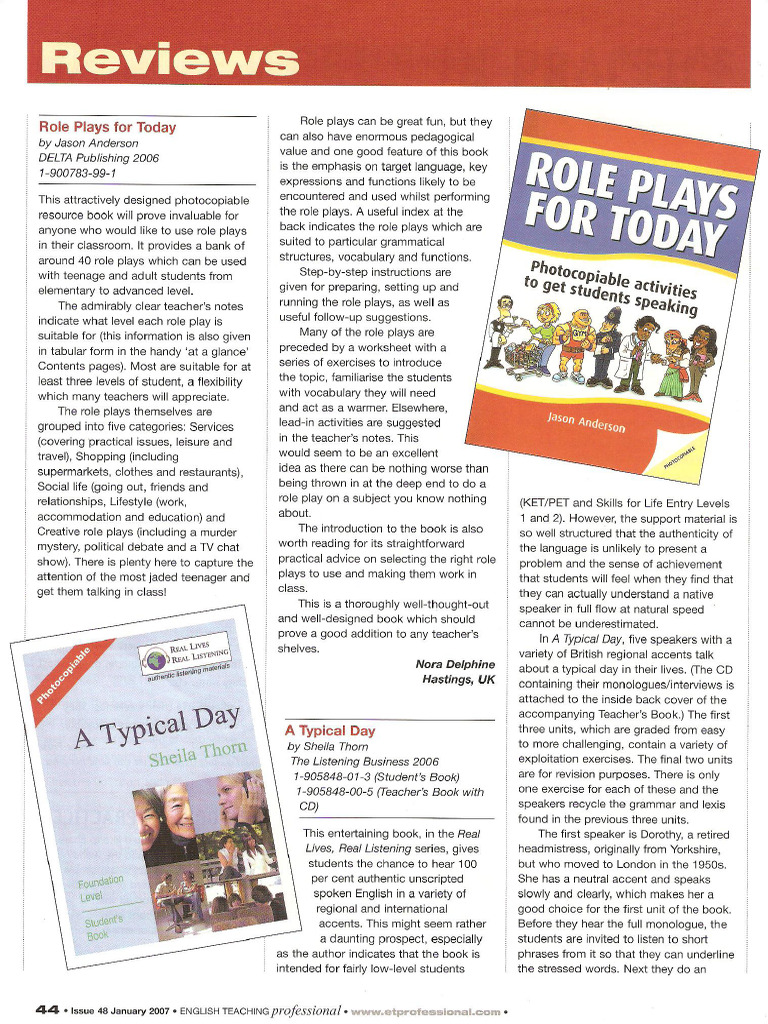Review Role Plays For Today | PDF