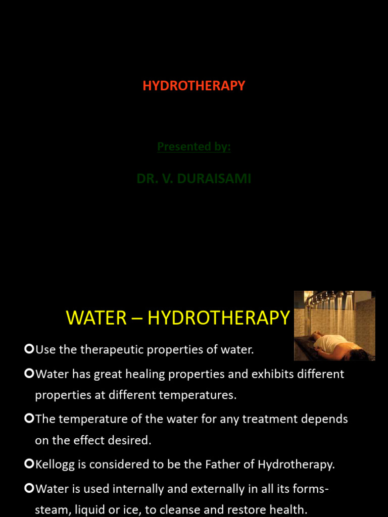 Hydrotherapy | PDF | Water | Bathing