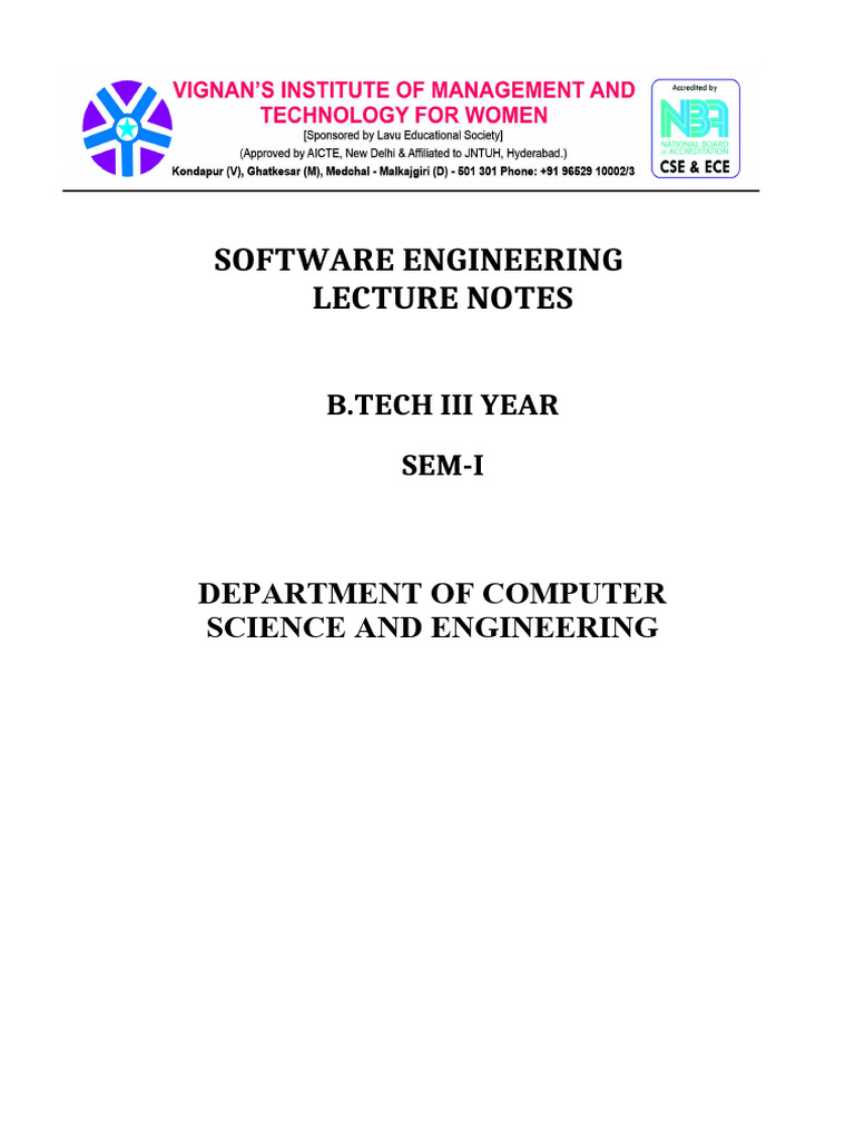 SE NOTES IIICSE-SEM-I Unit-2 | PDF | Specification (Technical Standard ...