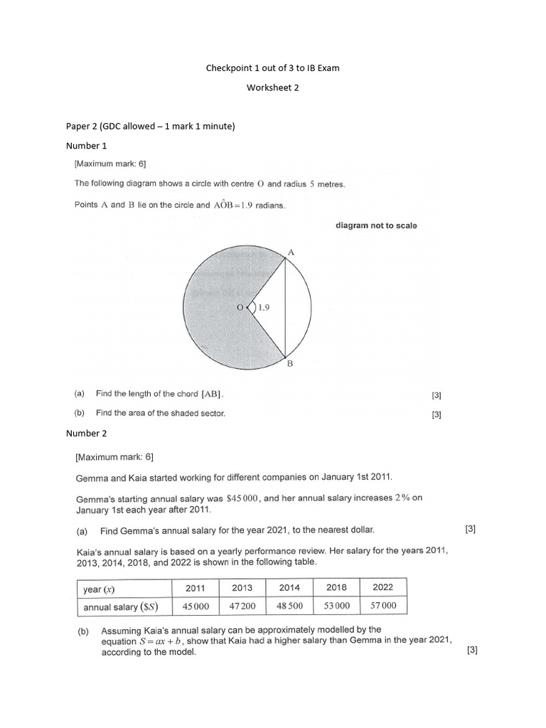 Checkpoint 1 WS 2 | PDF