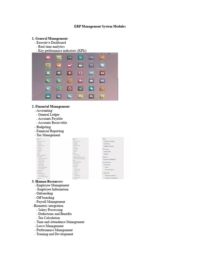 Comprehensive ERP System Modules | PDF | Customer Relationship ...