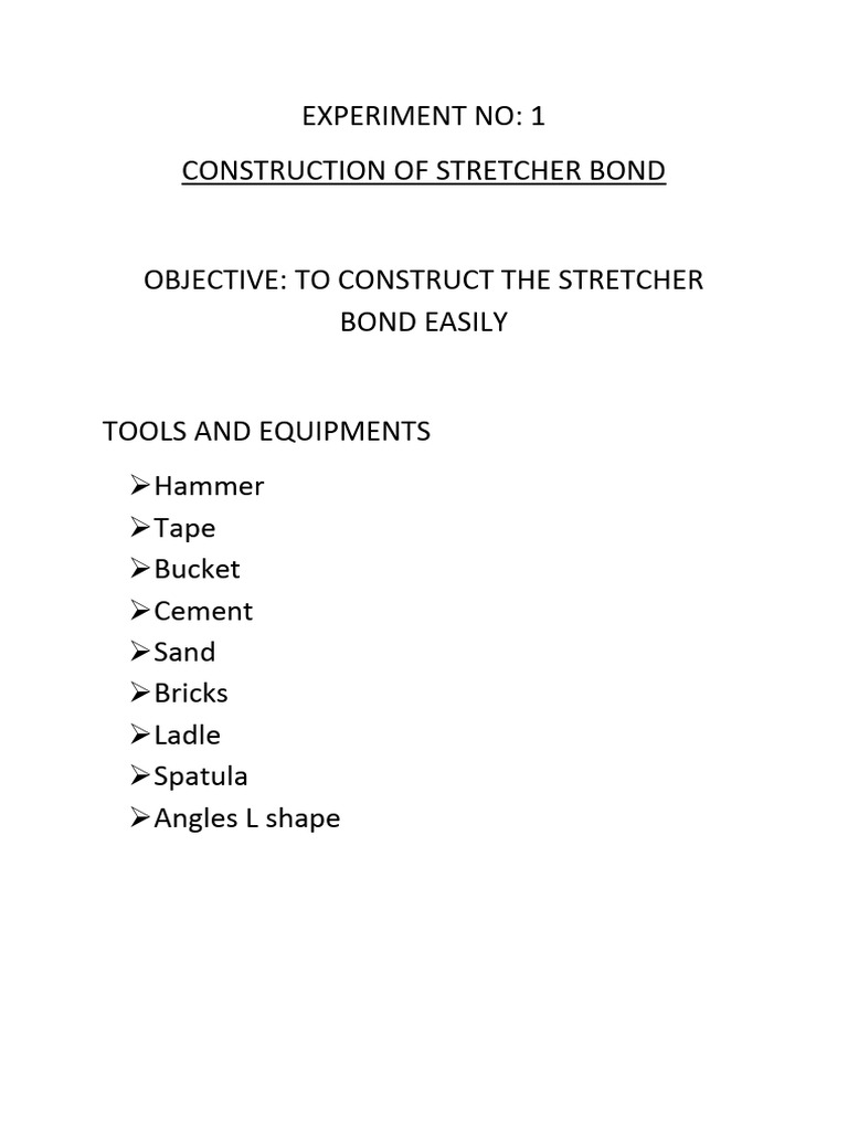 Stretcher Bond Construction Guide | PDF