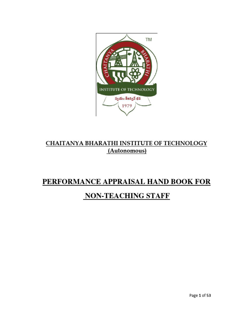 Non Teaching Appraisal Hand Book CBIT | PDF | Performance Appraisal | Decision Making