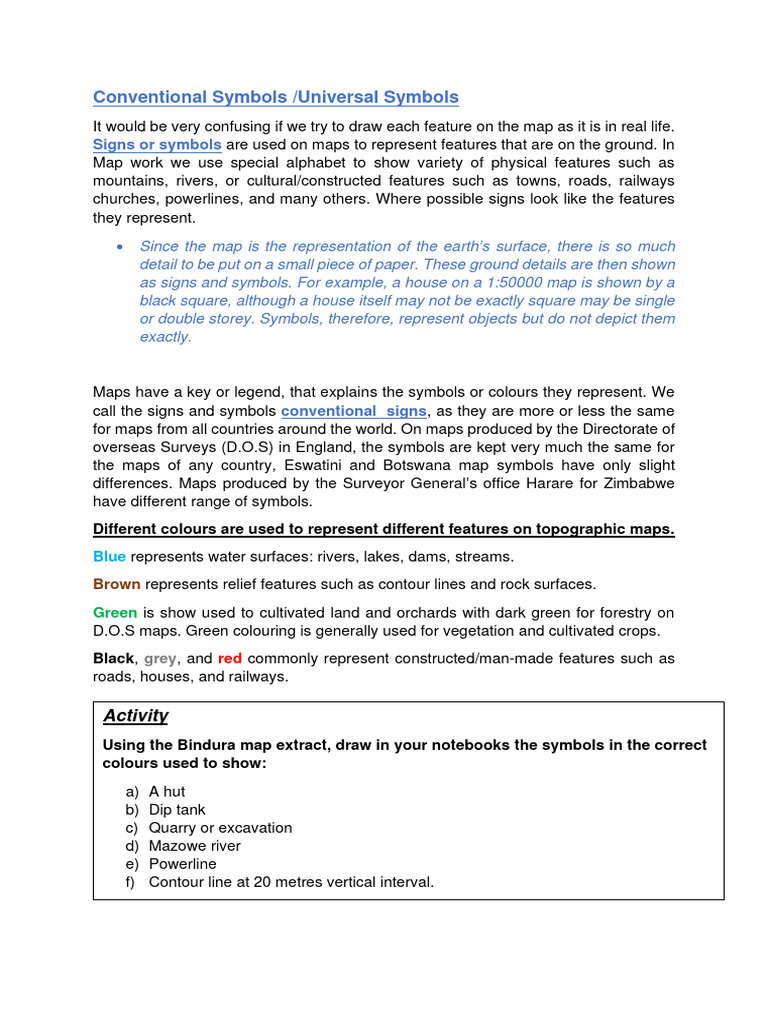 Understanding Conventional Map Symbols | PDF | Social Science