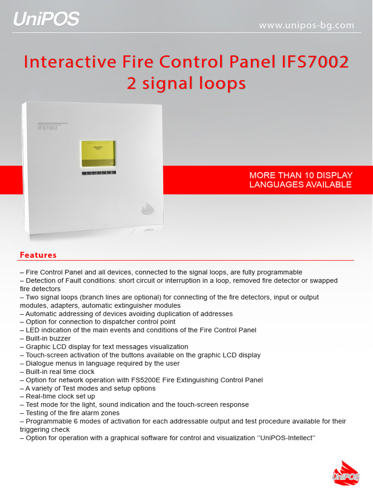 Fisa Tehnica Centrala de Incendiu Adresabila UniPOS IFS7002!2!1 | PDF | Touchscreen | Computing