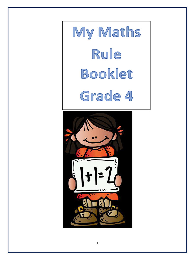 Grade 4 Maths Rule Book | PDF | Numbers | Multiplication