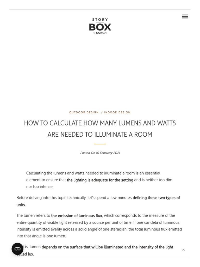 Calculating Lumens for Room Lighting | PDF | Incandescent Light Bulb ...