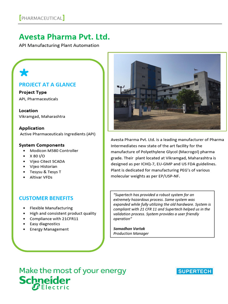 Supertech Casestudy - Pharma | PDF | Programmable Logic Controller | Scada