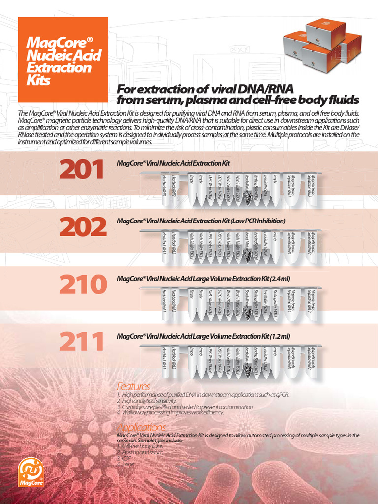 MagCore - Brosura Kit VIRAL - MagCORE | PDF | Polymerase Chain Reaction ...