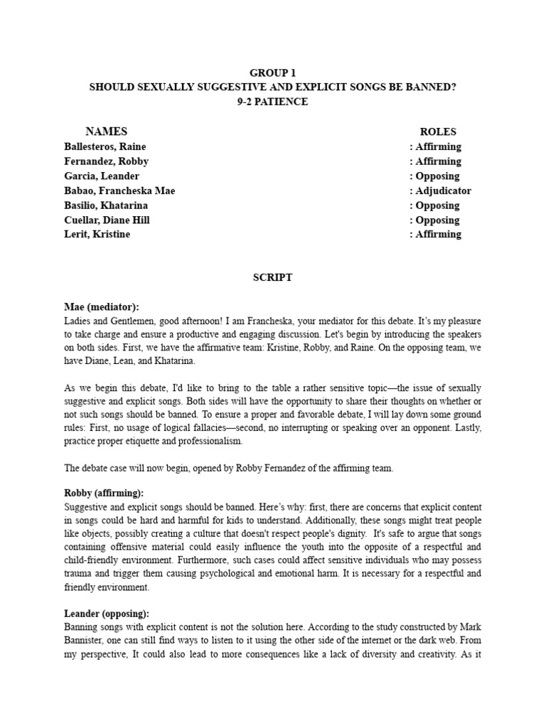 Group 1 - Script Writing (Draft) | PDF | Adolescence | You Tube