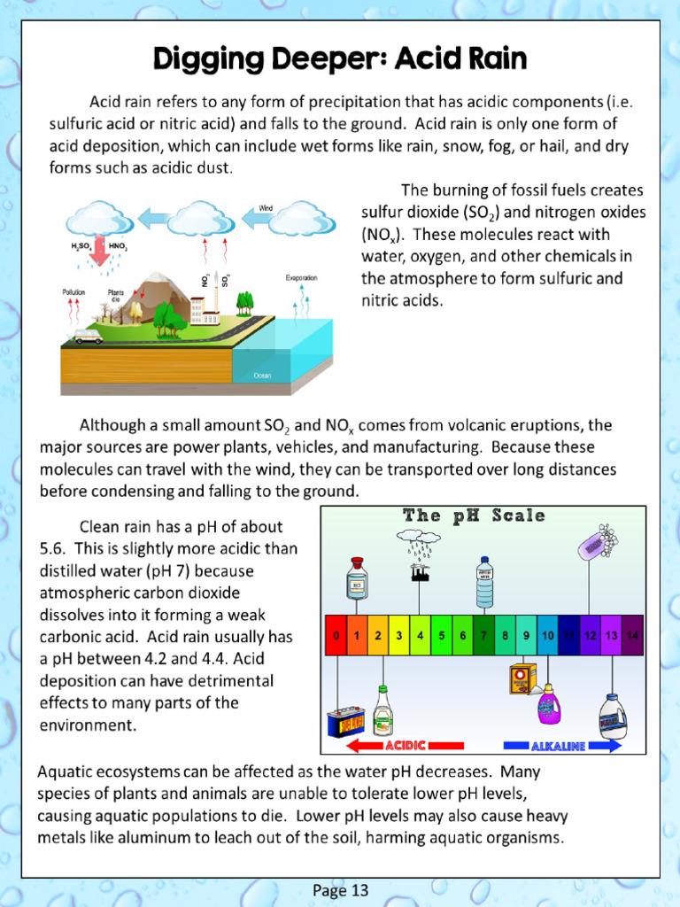 Acid Rain Reading | PDF