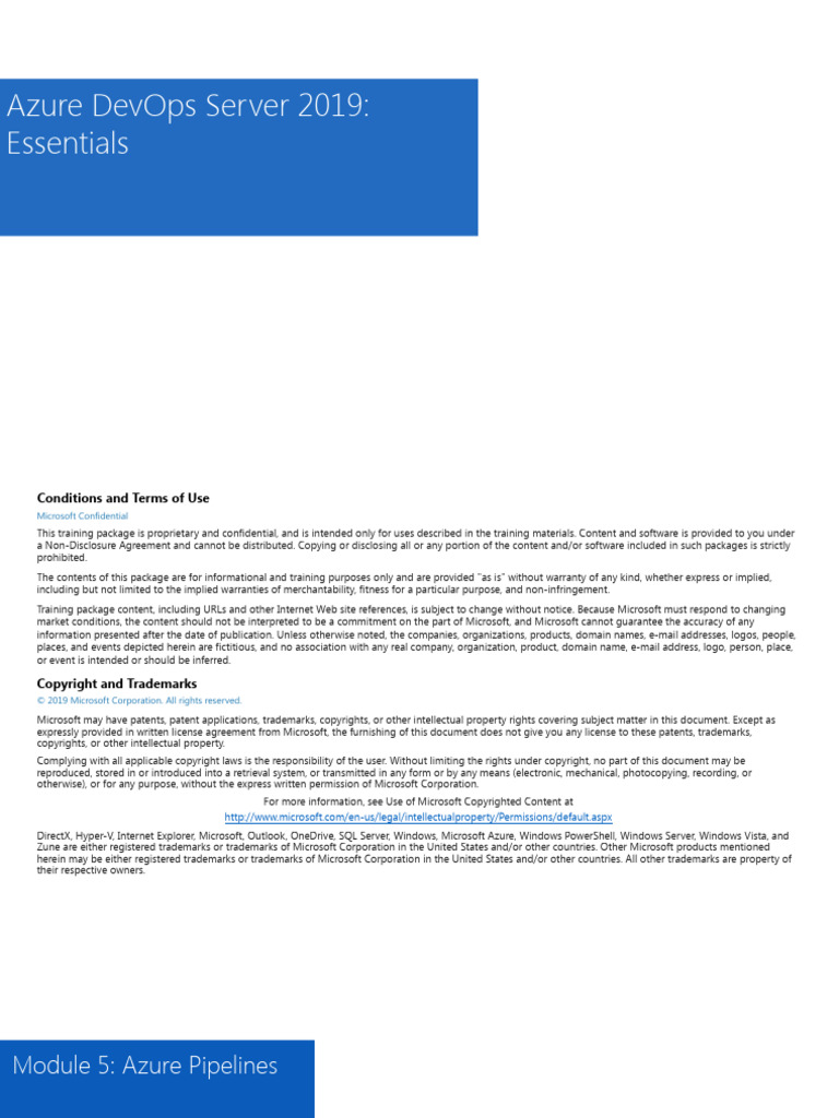 5 AzurePipelines | PDF | Microsoft Azure | Software Repository