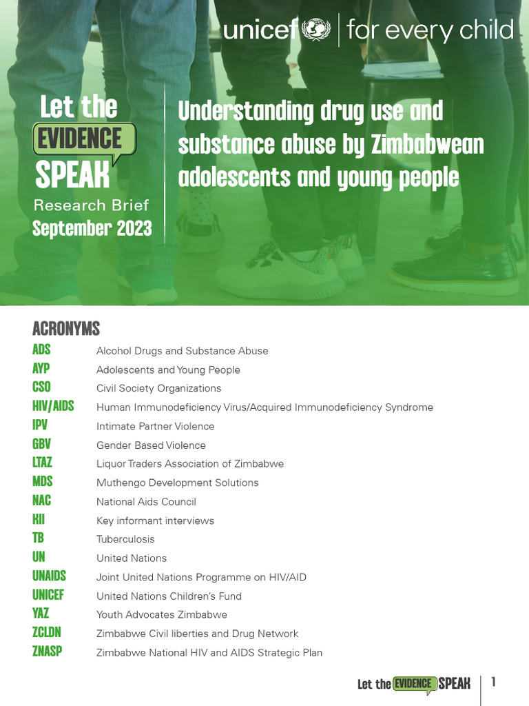 Alcohol Drugs and Substance Abuse Research Brief - UNICEF - Sept2023 ...