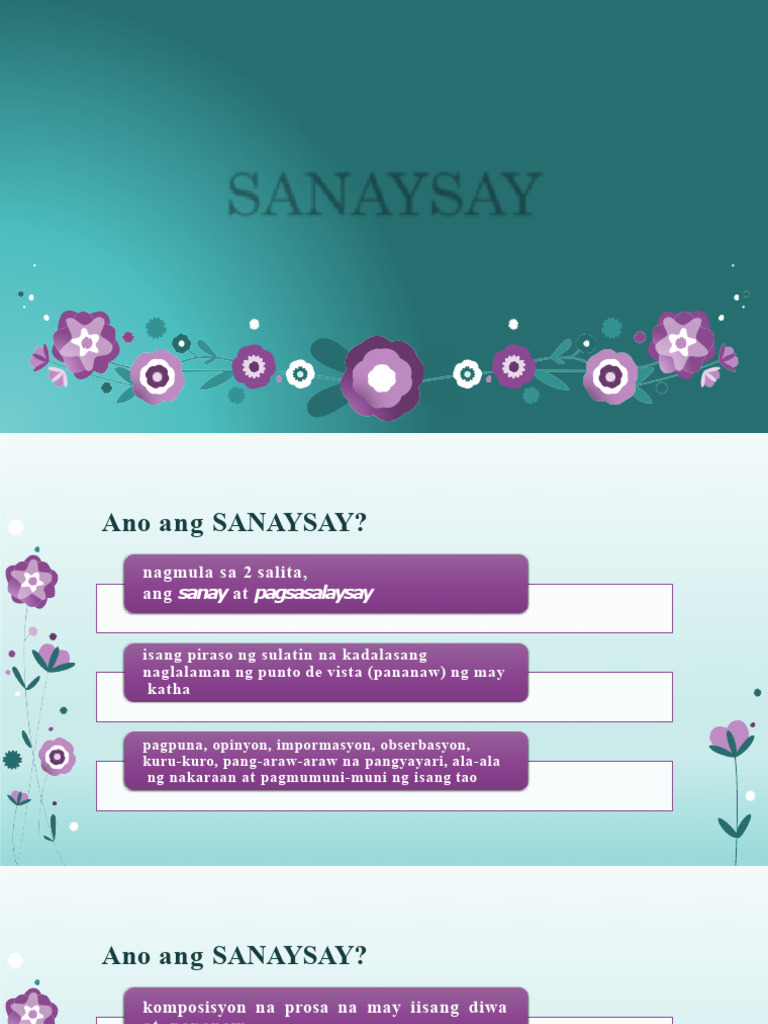 Sanaysay | PDF