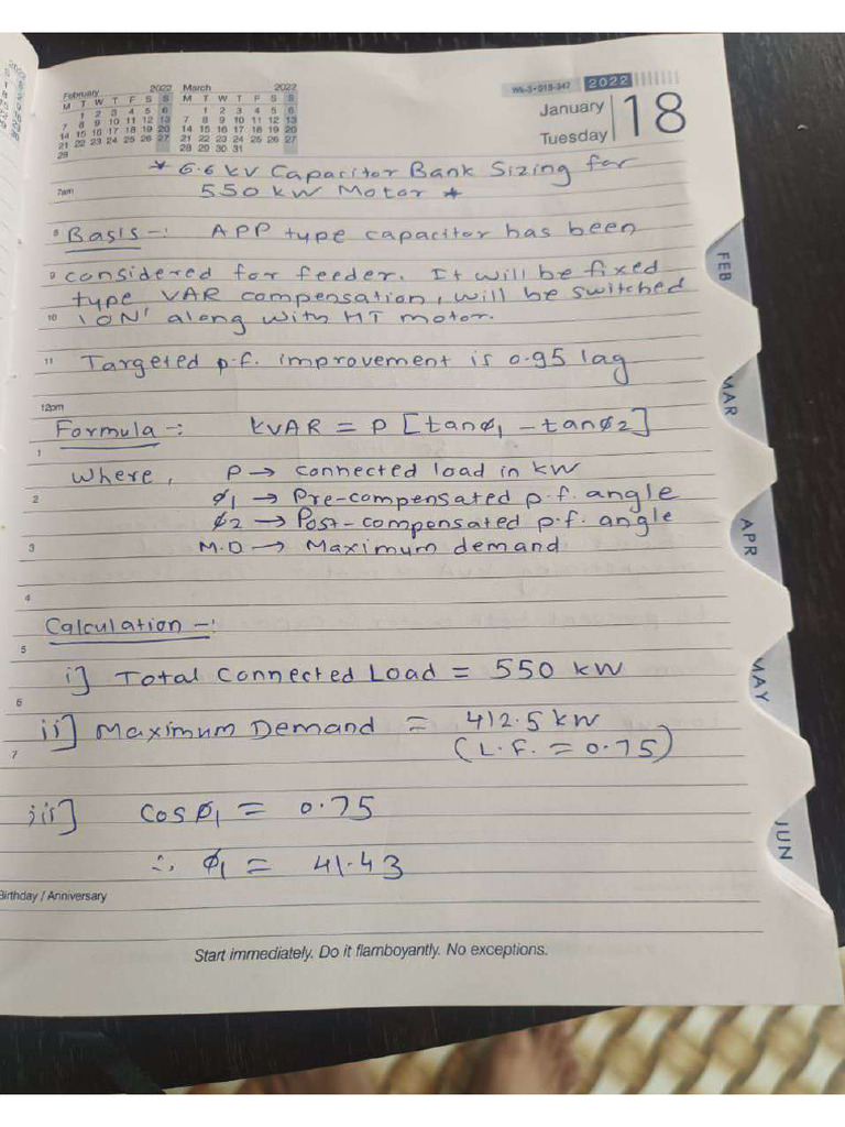 Capacitor Bank Sizing | PDF
