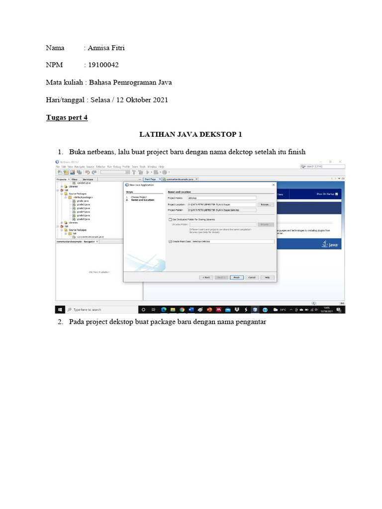 Membuat Program Penjumlahan Netbeans | PDF | Komputer
