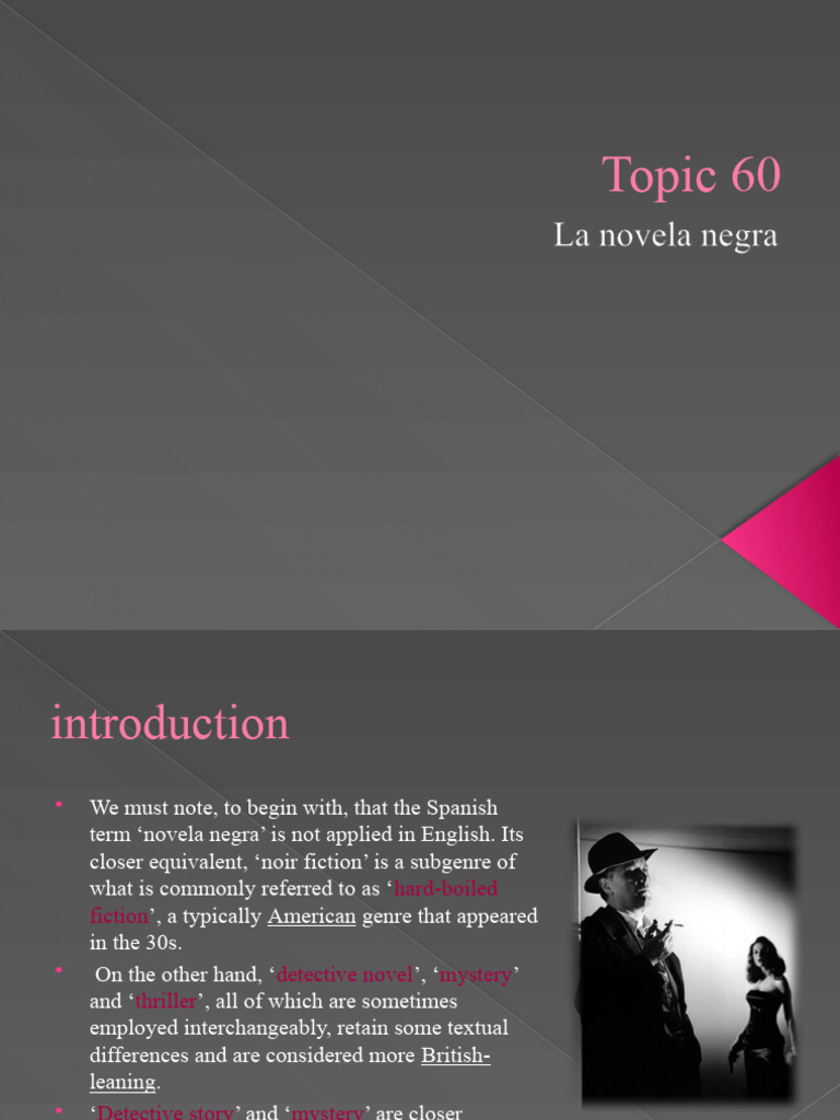 Topic 60 Oposiciones Secundaria La Novela Negra | PDF | Detective ...