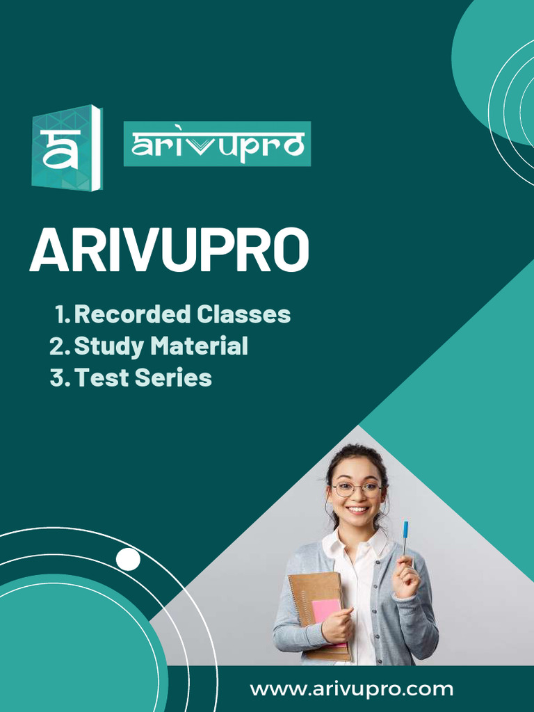 Arivupro: Recorded Classes 1. Study Material 2. Test Series 3 | PDF ...