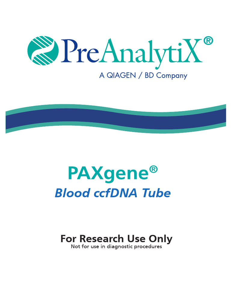 PAXGene CCF DNA Tube IFU-1 | PDF | Clinical Medicine | Chemistry