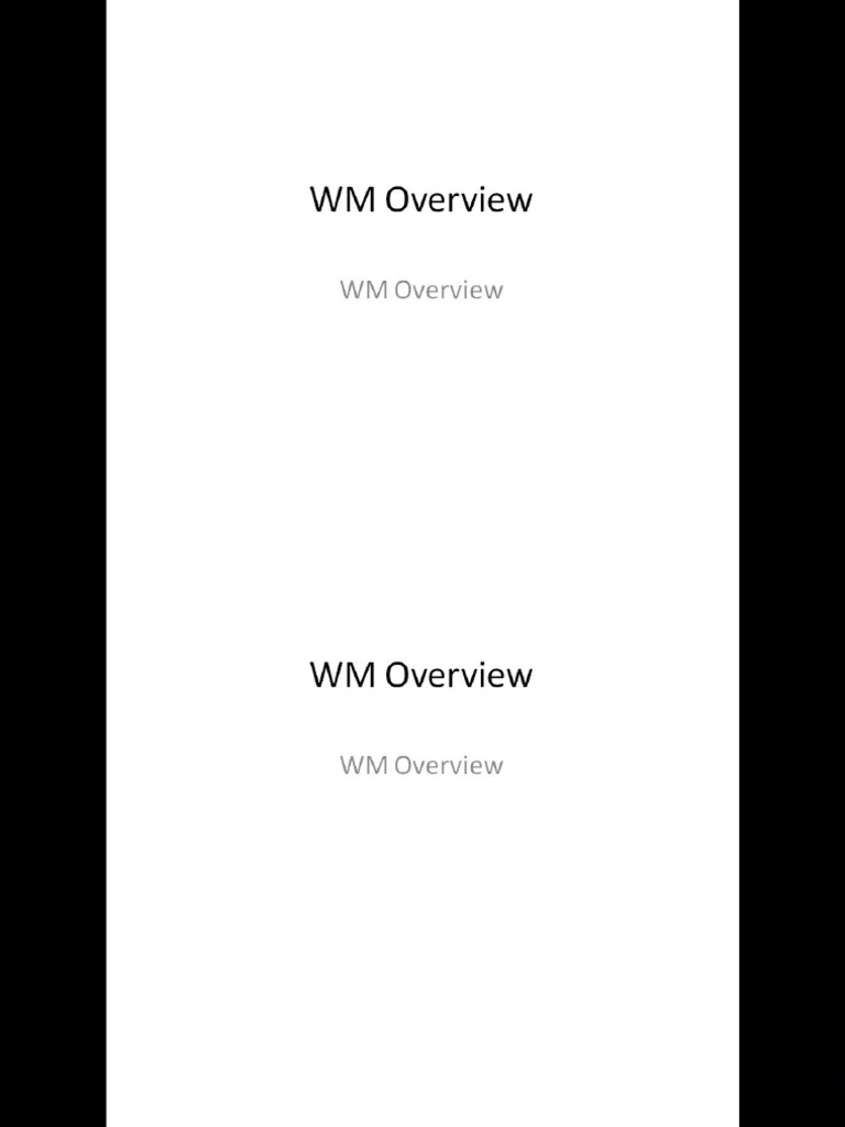 WM Training - Day 1 | PDF