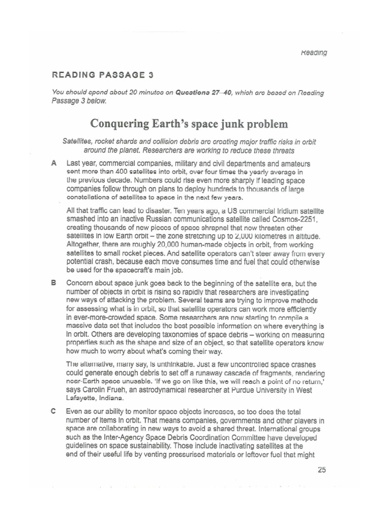 Reading Diagnostic Test Passage 3 | PDF