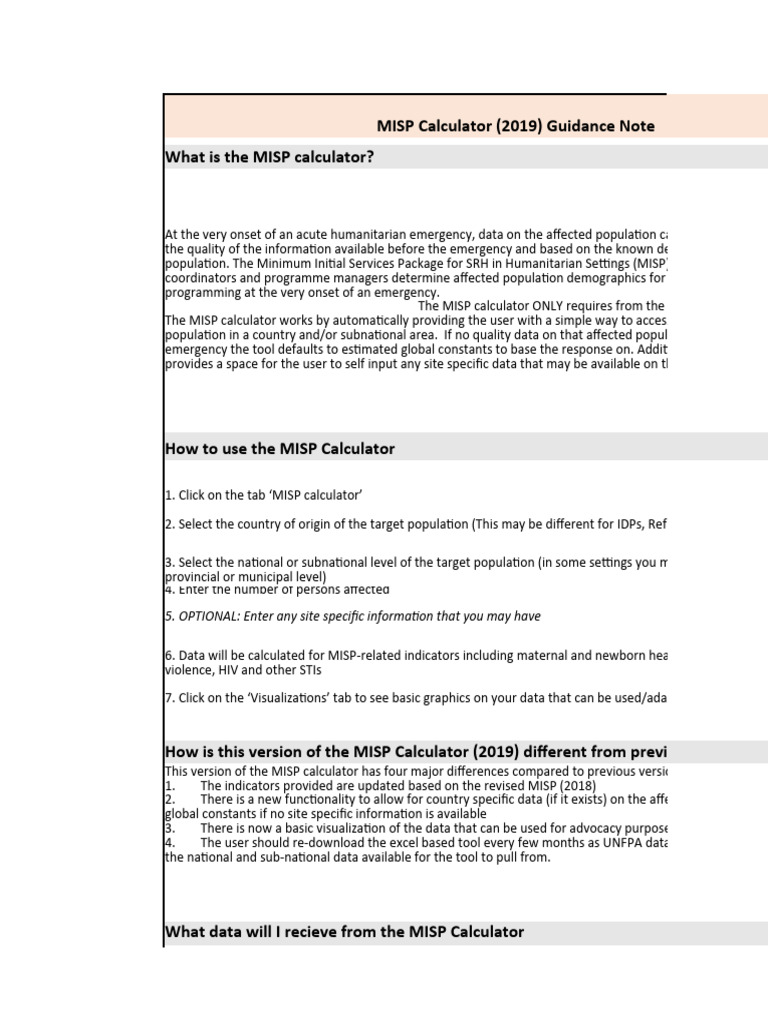 Revised MISP Calculator 2019 Final Share | PDF | Birth Control | Pregnancy