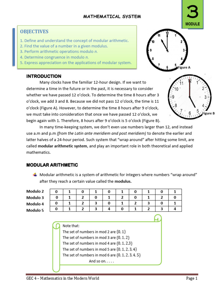 GEC 4 Lesson 3 | PDF | Elementary Mathematics | Algebra