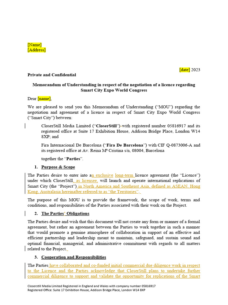 Draft MOU Letter Version - vMW1 | PDF | Justice | Crime & Violence