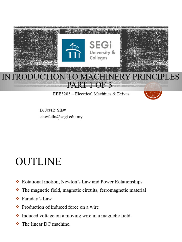 Chapter 1 - Introduction To Machinery Principles (Part 1 of 3) | PDF ...