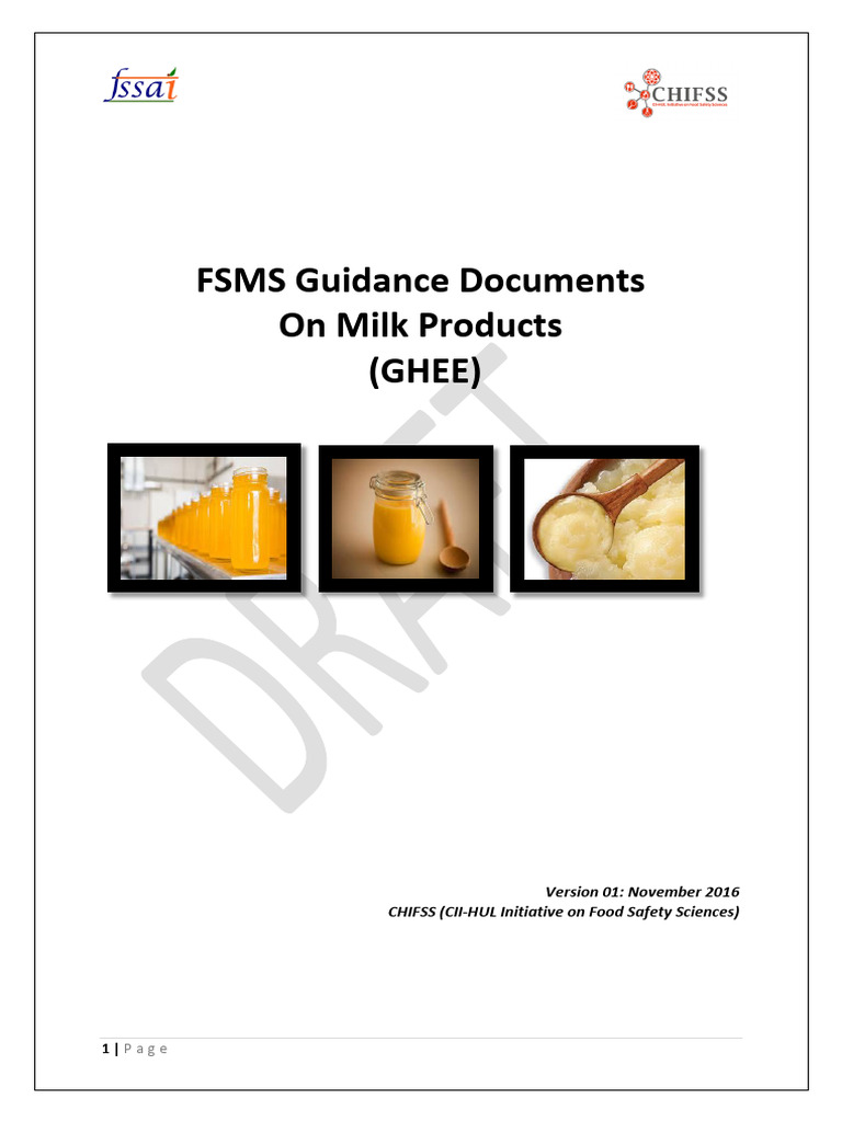 FSMS Guidance for Ghee Production | PDF | Food Safety | Waste