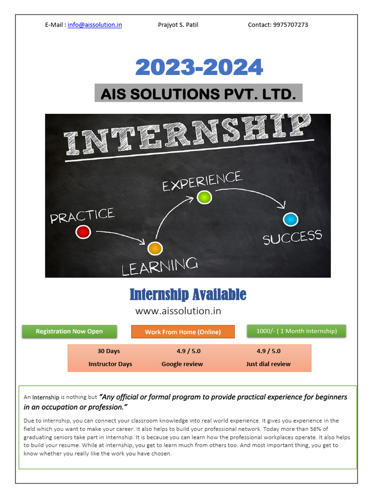 Internship Module 23 24 | PDF | Internship | Job Hunting