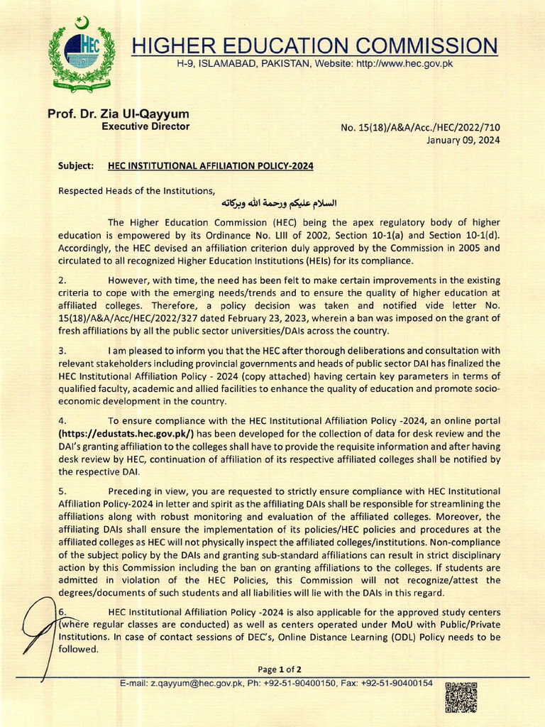 Affiliation Criteria | PDF | University | College