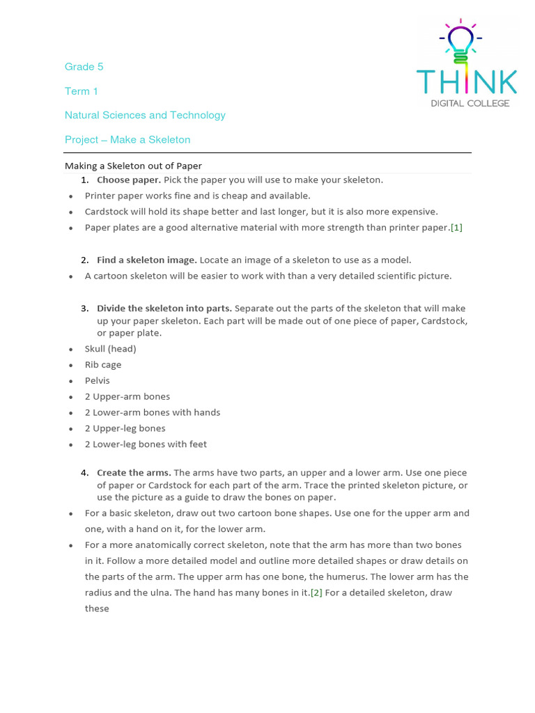 Skeleton Task | PDF | Arm | Pelvis