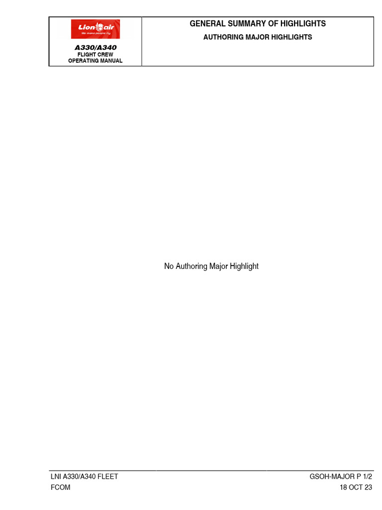 PDF F Fcom Lni TF F Eu 20231018 PLP Gsoh | PDF | Aircraft | Aviation