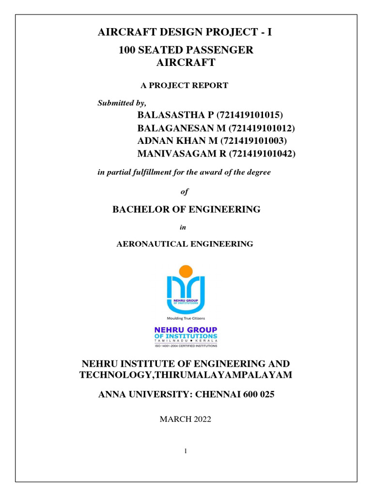 100 Seater Aircraft | PDF | Aircraft | Jet Engine