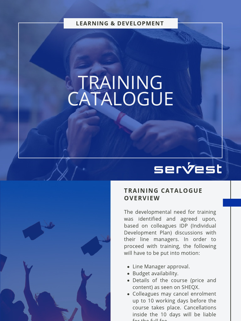 Training Catalogue for Learning & Development | PDF | Horticulture | Risk