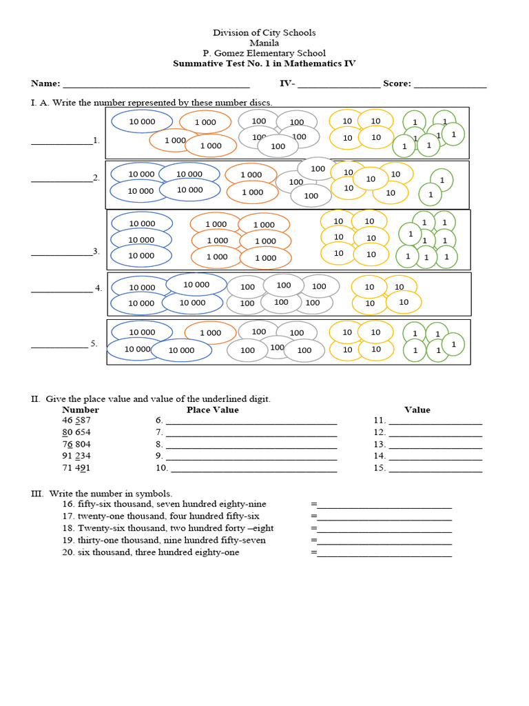 Q1 - Long Test No.1 | Download Free PDF | Mathematics | Mathematical ...