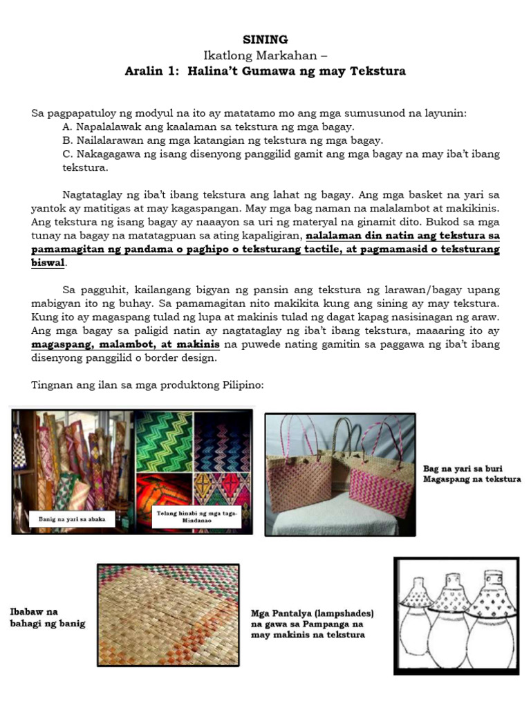 SINING 4 - Module 1 | PDF