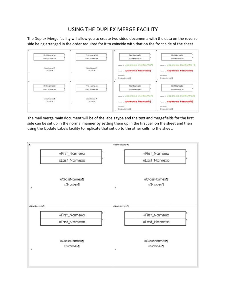 Duplex Merge Facility for Two-Sided Docs | PDF