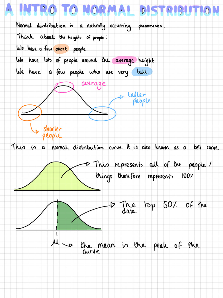 Notes A Intro To Normal Distribution | PDF | Normal Distribution ...
