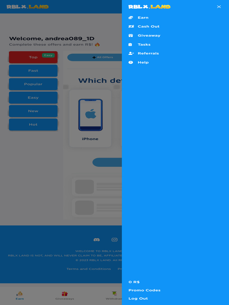 RBLX Land - Earn Free R$ | PDF